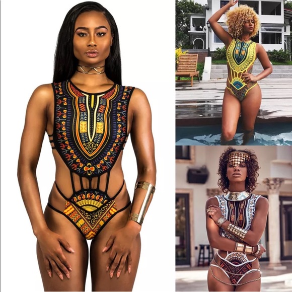 Swim African Dashiki One Piece Monokini Poshmark